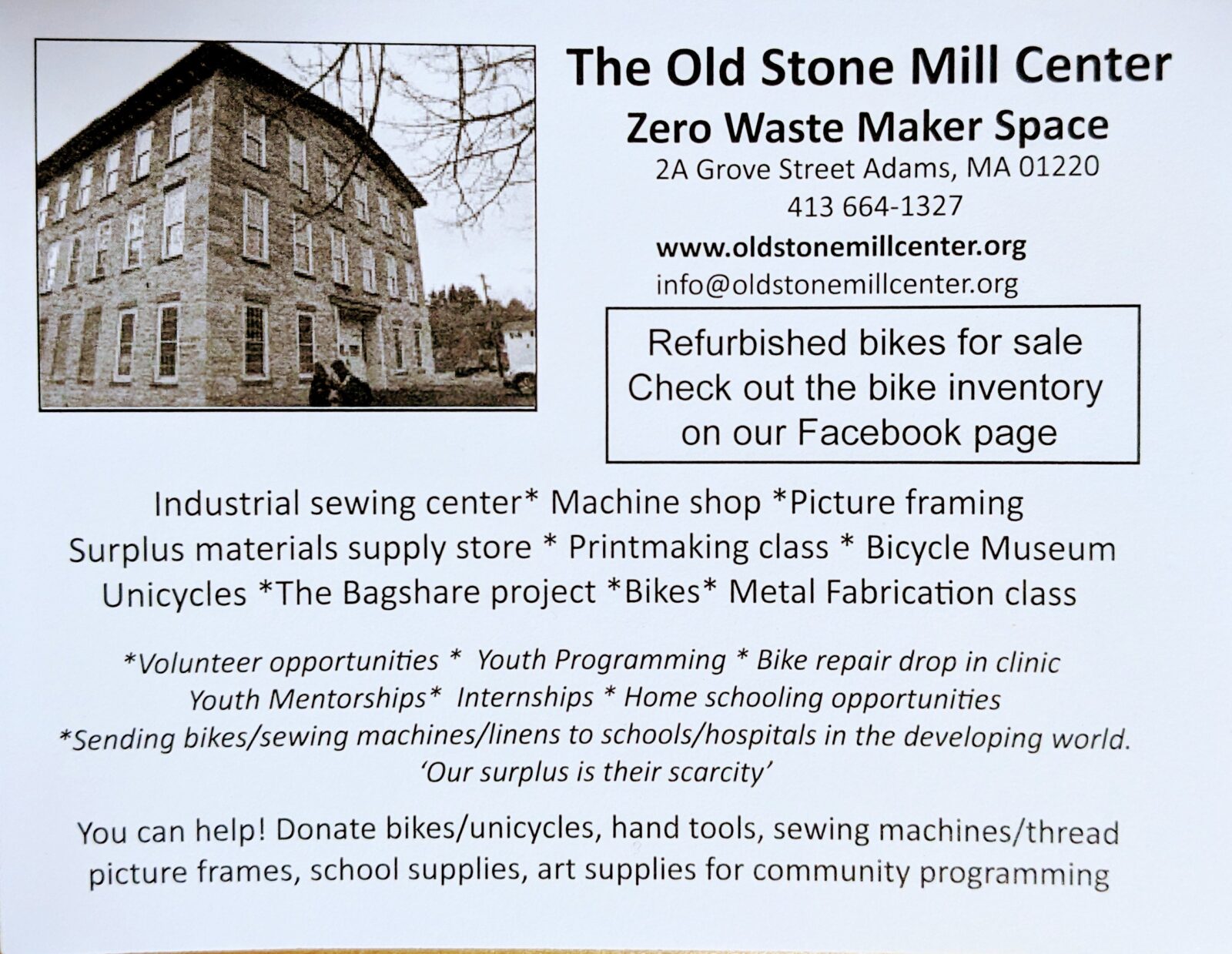 Local Highlight: The Old Stone Mill Center for Arts and Creative ...